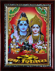 Shyam Framing Art Shiva Parvati Religious Frame Price in India - Buy ...