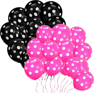 Flipkart.com | Dul Dul Printed Dark Pink 20 pcs/ Black 20 pcs Polka ...
