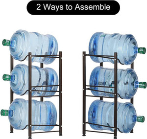 GREEN TOUCH Water Dispenser Kitchen Rack Iron 3 water jug bottle rack ...
