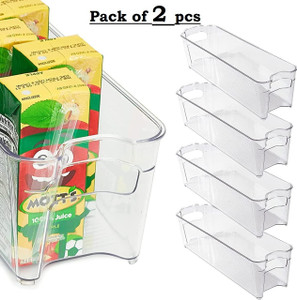 MAAUVTOR Containers Kitchen Rack Plastic Stackable Acrylic Fridge ...