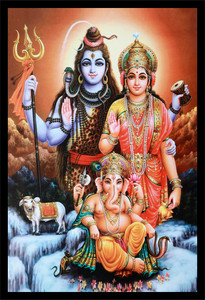 Mmory Shiv Parwati Ji Painting Religious Frame Price in India - Buy ...