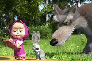 Famous Kids Cartoon Poster|"Masha And The Bear" Cartoon Poster For Kids ...