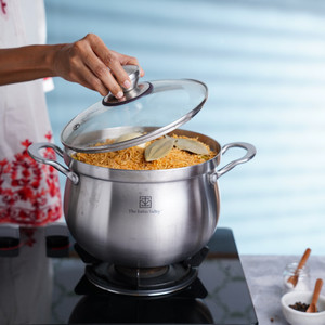 The Indus Valley Triply Stainless steel ( Induction Friendly) Pot 23.5 ...