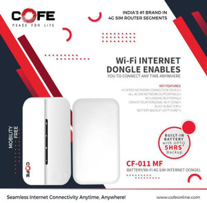 COFE CF 011MF WITH BATTERY 4G SIM MIFI ROUTER 4G Router 2.4 GHz 150 ...