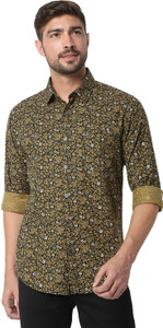 MUFTI Men Printed Casual Brown Shirt - Buy MUFTI Men Printed Casual ...