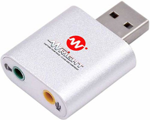 wright USB Sound Card Aluminum Body usb to 3.5mm jack audio adapter for ...