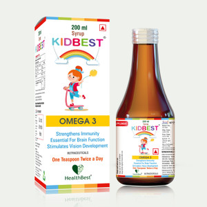 HealthBest Kidbest Omega 3 Syrup for Kids| 200ml Price in India - Buy ...