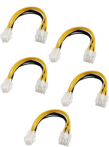 LipiWorld (Pack Of 5) 4 Pin Male to 8 Pin Female EPS Power Cable CPU ...