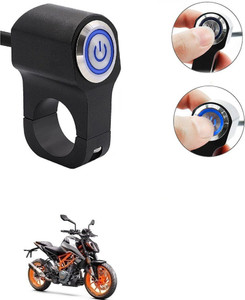 Qiisx CNC On/Off Motorcycle Handlebar Fitting With Light For KTM Duke ...
