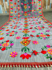 Red cloth Net Embroidered Women Dupatta - Buy Red cloth Net Embroidered ...