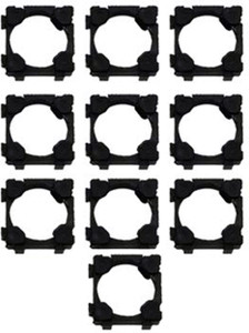 TECHYSPOT 10 Pcs 18650 3.7V Lithium Ion Battery Cell Spacer Holder ...