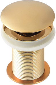 Wisdom Gold Finish Pop-up Brass Basin Drainer/Waste Coupling Flush ...