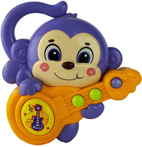 JAPSI Musical Monkey with Guitar ; e Rattle Toy for Baby ; Non-Toxic ...