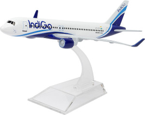 FAVHOME Indigo Airbus A320 Die-cast Metal Airplane Model 16CM - Indigo ...