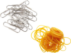 AN Sunshine Paper Clips Steel Round & Rubber Band Yellow - Paper Clips ...
