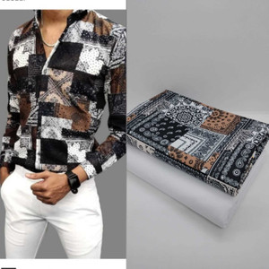 FANCYFABRICC Polycotton Printed Shirt & Trouser Fabric Price in India ...