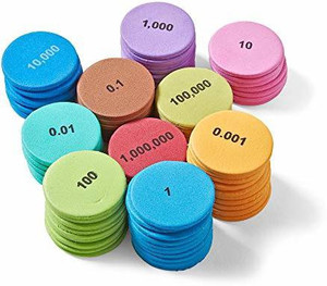 hand2mind Soft Foam Place Value Discs, 10 Values, Math Counters for ...