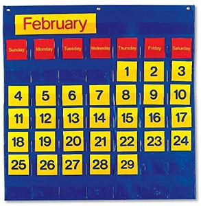 hand2mind Classroom Calendar Pocket Chart, Calendar For Kids Learning ...