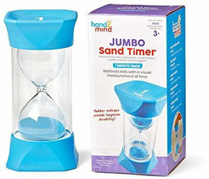 hand2mind Blue Jumbo Sand Timers, 1 Minute Sand Timer, Timer for Kids ...