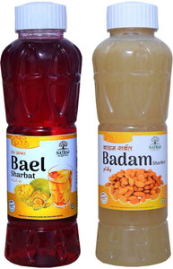 NATRAJ The Right Choice Bael & Badam Sharbat 1500 Ml (Pack of 2 x 750 ...