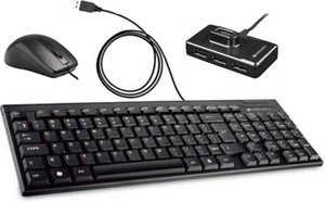 ZEBRONICS Zeb-K35 USB Keyboard, ZEB-ALEX Wired Optical Mouse and ZEB ...