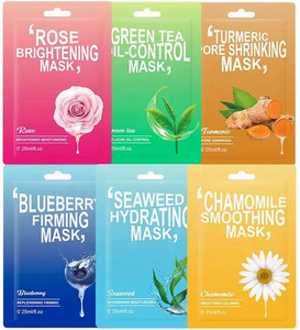 IREV Skin Brightening KOREAN FACE MASK PACK OF 6 - Price in India, Buy ...