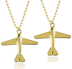 De-Ultimate Set Of 2 pc Golden Airplane Aircraft Plane Hip Hop Locket ...
