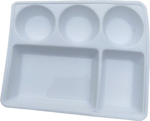 Pearl plast Plastic Plate , 5 Compartment Sectioned Plate Price in ...