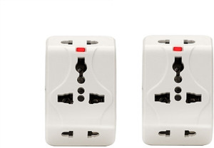 HALONIX XTEND MINI One 3 Pin & Two 2 Pin Universal Multi plug Pack of 2 ...