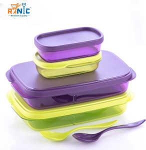 RANIC Combo 590Ml Divine Lunch Box Food Grade Plastic BPA-Free, (Purple ...