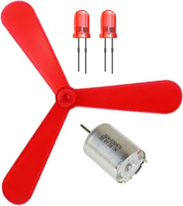 SYMFONIA DYNAMO Motor With Fan Blade For Wind Mill Project And 2 LEDs ...