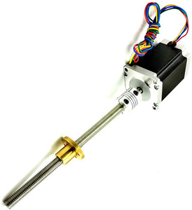 INVENTO 1pcs Nema 23 25 Kg-cm Motor+Flexi coupling+500mm 12mm M12 1 ...