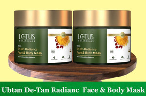 Lotus Botanicals Ubtan De-Tan Radiance Face & Body Mask ( Pack of 2 ...