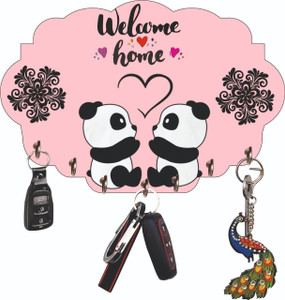 Urban handicrafts Welcome Home Beautiful Home Wooden Key Holder Wood ...