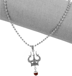 Utkarsh Rudraksha Beads Silver God Lord Shiva Trishul Mahakaal Pendant ...