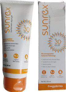SUNREX Sunscreen - SPF 50 PA+ Microencapsulated sunscreen aqua gel ...