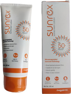 SUNREX Sunscreen - SPF 50 PA+++ Sunscreen aqua gel SPF 50 UVA+UVB ...