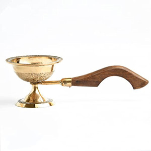 Alodie Brass Sambrani Stand & Loban Dhoop Dani Burner (Stander 9.5x4x2 ...