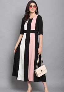 Maruti Marketing Women Gown Multicolor Dress - Buy Maruti Marketing ...