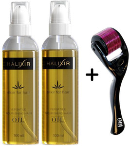 Halixir Hair Nourishing Oil (Pack of 2) with Derma Roller Price in ...