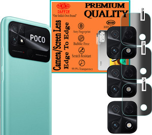 DAFFIN Back Camera Lens Glass Protector for POCO C40 Price in India ...