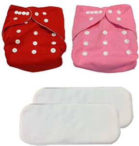 Ancientt Insert Pad Free Size Combo Set of 2 For Newborn Red Pink - Buy ...