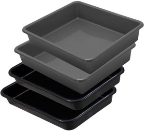 Wonder Plastic Exel Small Tray For Home/Office, Set of 4 pc Tray 2 Ltr ...