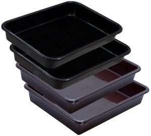 Morvi Plastic Prime Exel Small Tray For Home/Office, 4 pc Tray 2 Ltr ...