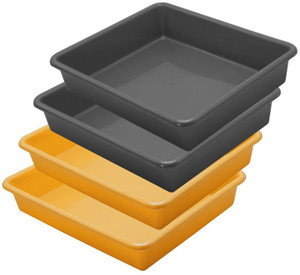 Wonder Plastic Exel Small Tray For Home/Office, Set of 4 pc Tray 2 Ltr ...