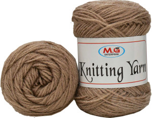 KNIT KING 100% Acrylic Wool Brown 200 gms - Art-AGA - 100% Acrylic Wool ...