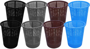 Wonder Plastic Jali 222 Open Dustbin For Home/Office, 8 Pc, 7 Ltr, Blue ...