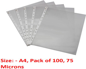 Flipkart.com | SVS A4 Size Document Sleeves 75 Micron Thickness Leaf ...