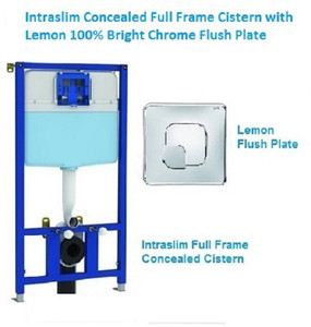SIAMP Intraslim Full frame Concealed Cistern With Lemon Bright Chrome ...
