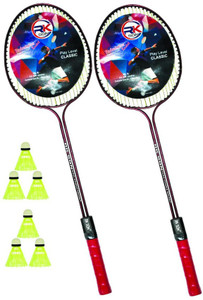 GG Gonex Badminton racket pack of 2 with 6 piece plasic shuttle ...